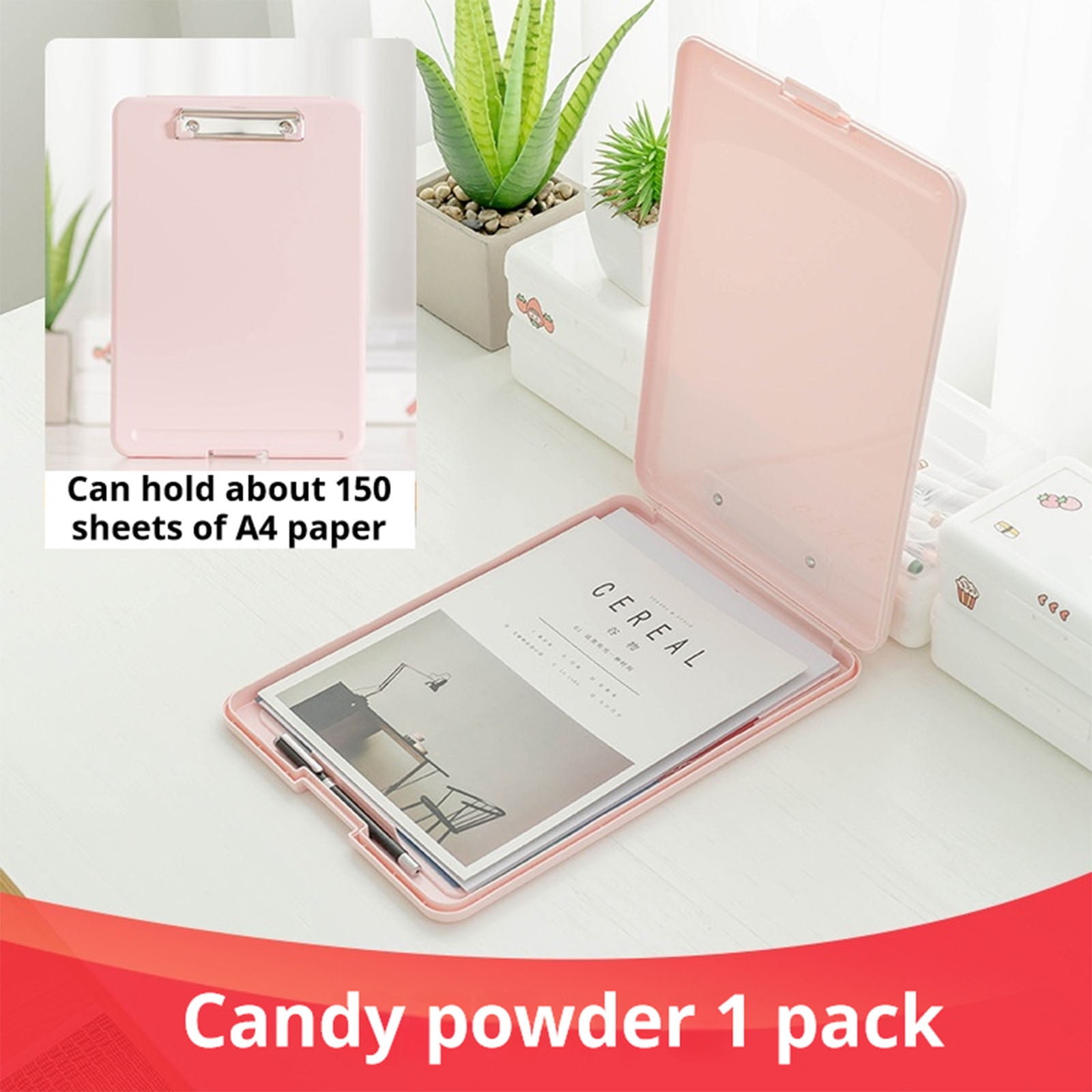 KCGYNP A4 File Box-Multifunctional Plastic Transparent Folder Storage ...