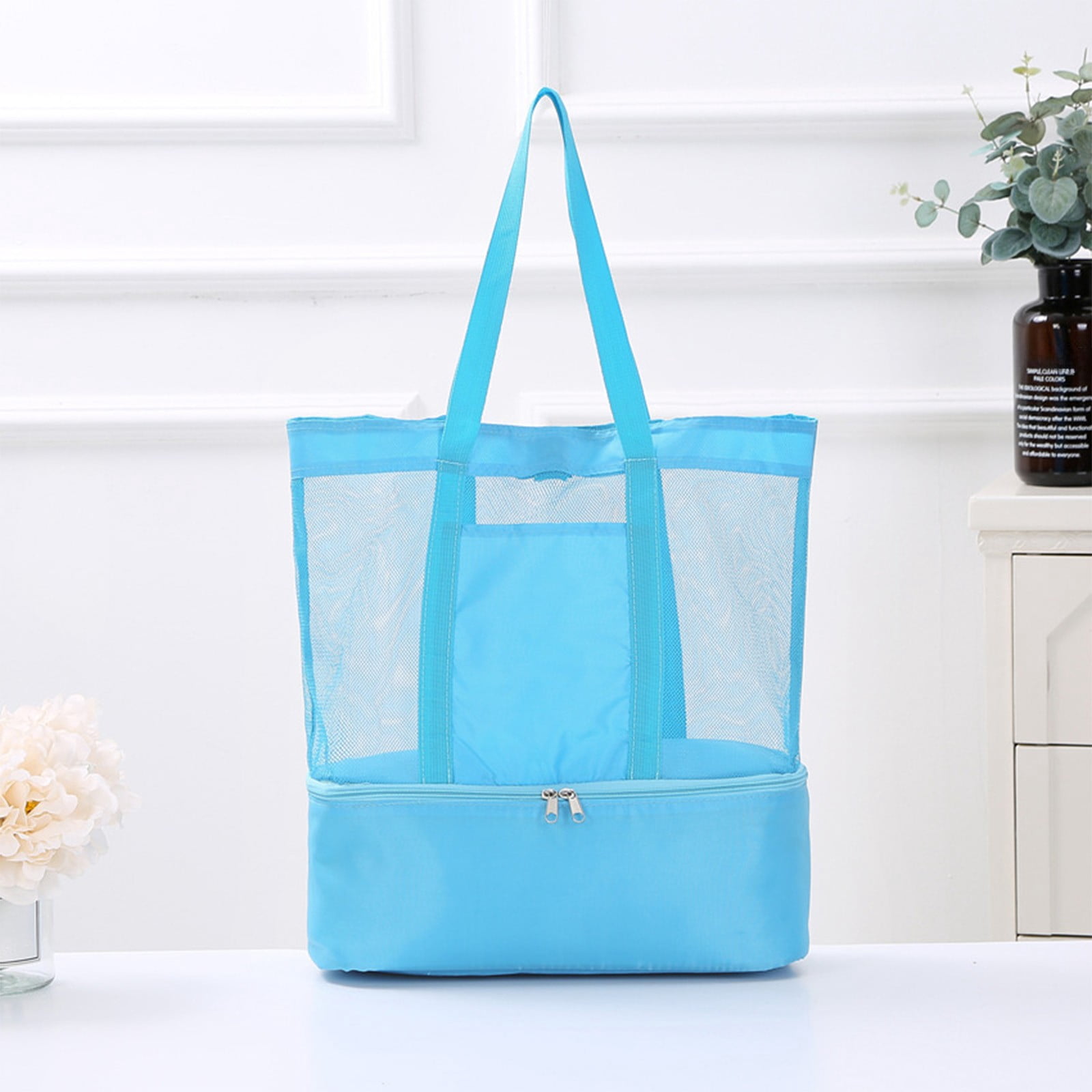 KCGYNP Beach Tote Bag,Layered Compartment Mesh Luggage Organizer,PVC ...