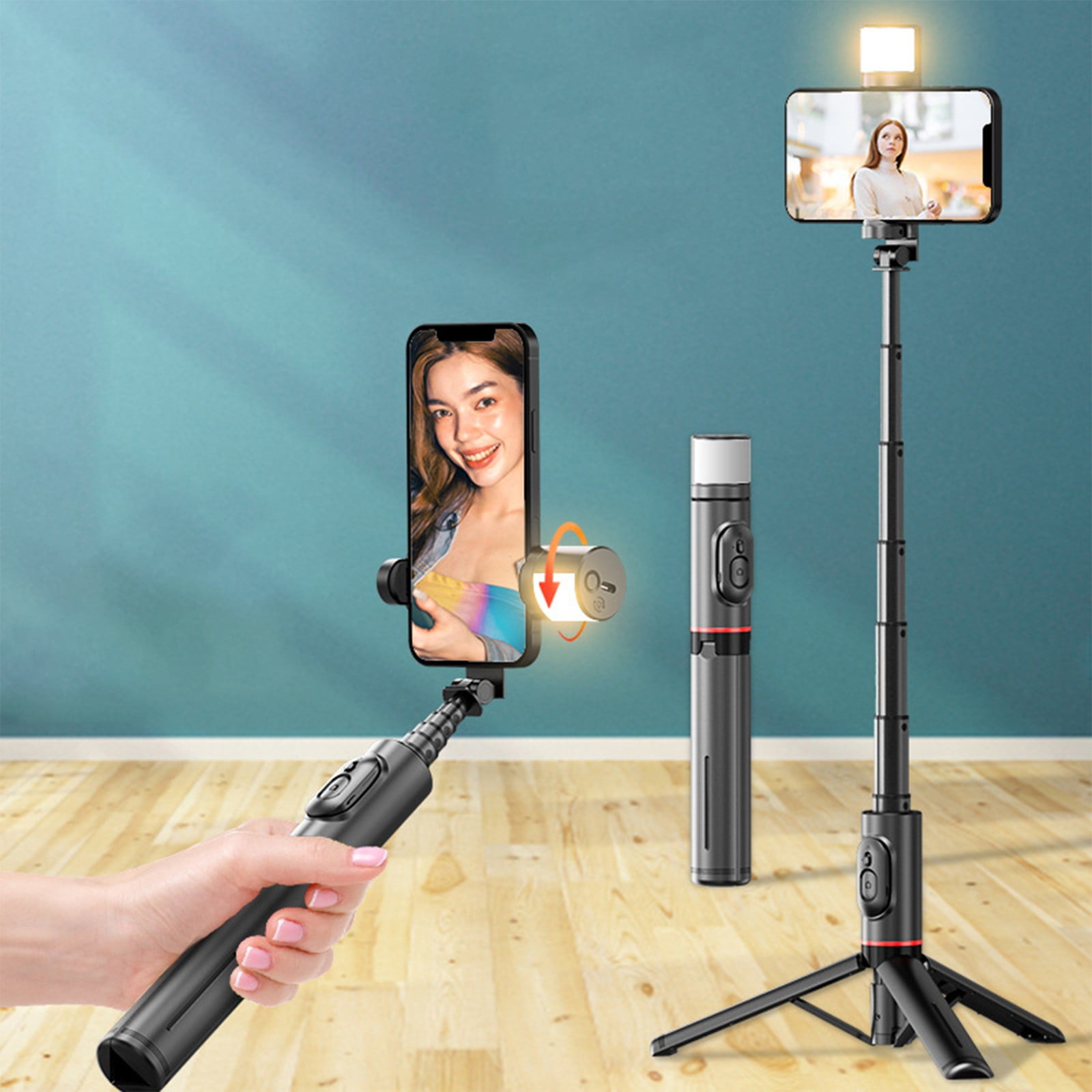 KCGYNP Foldable Phone Gimbal Stand,29.53in Extendable Stabilizer ...