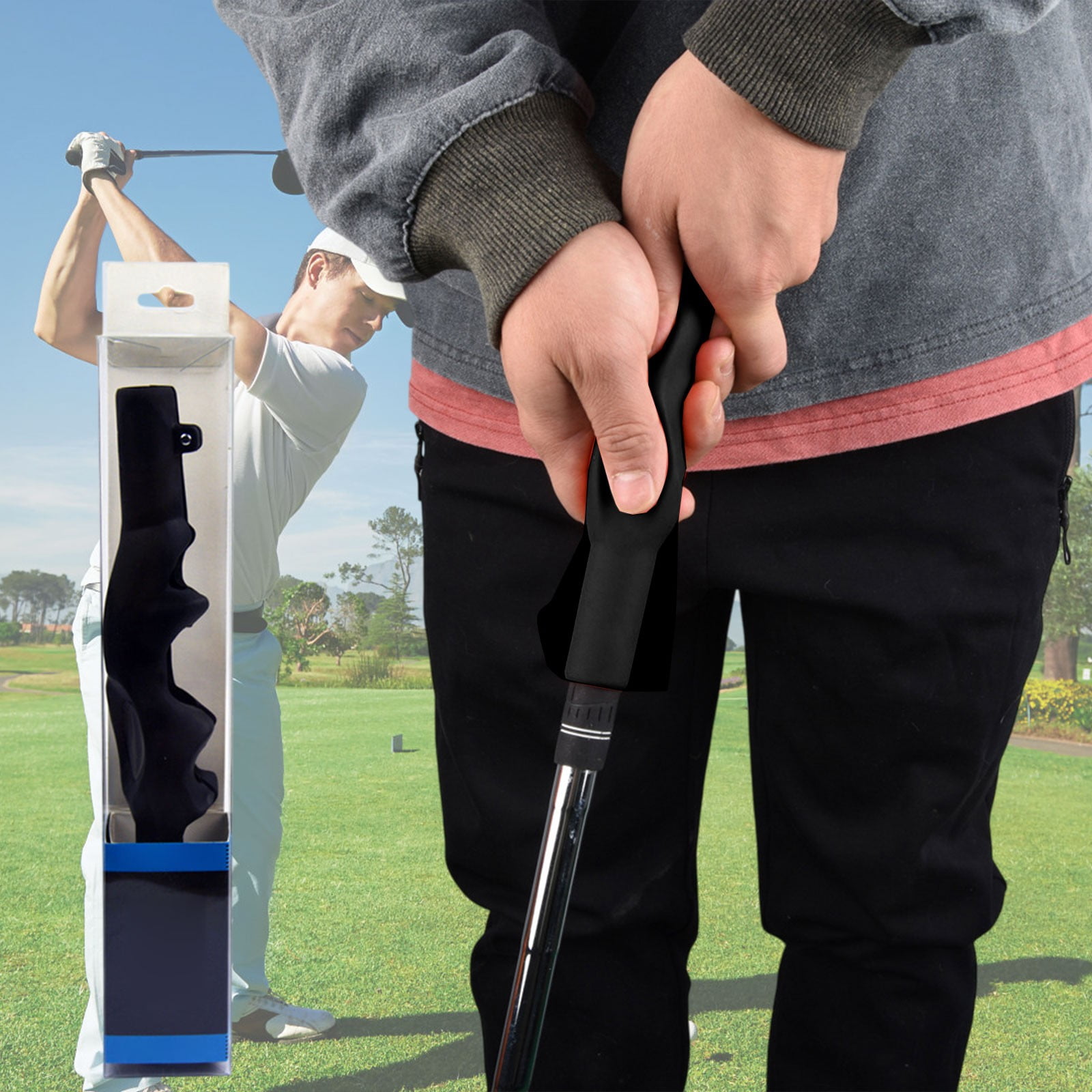 KCGYNP Golf Training Grip 9.5x1.2 Inch,Rubber Swing Corrector,Beginner ...