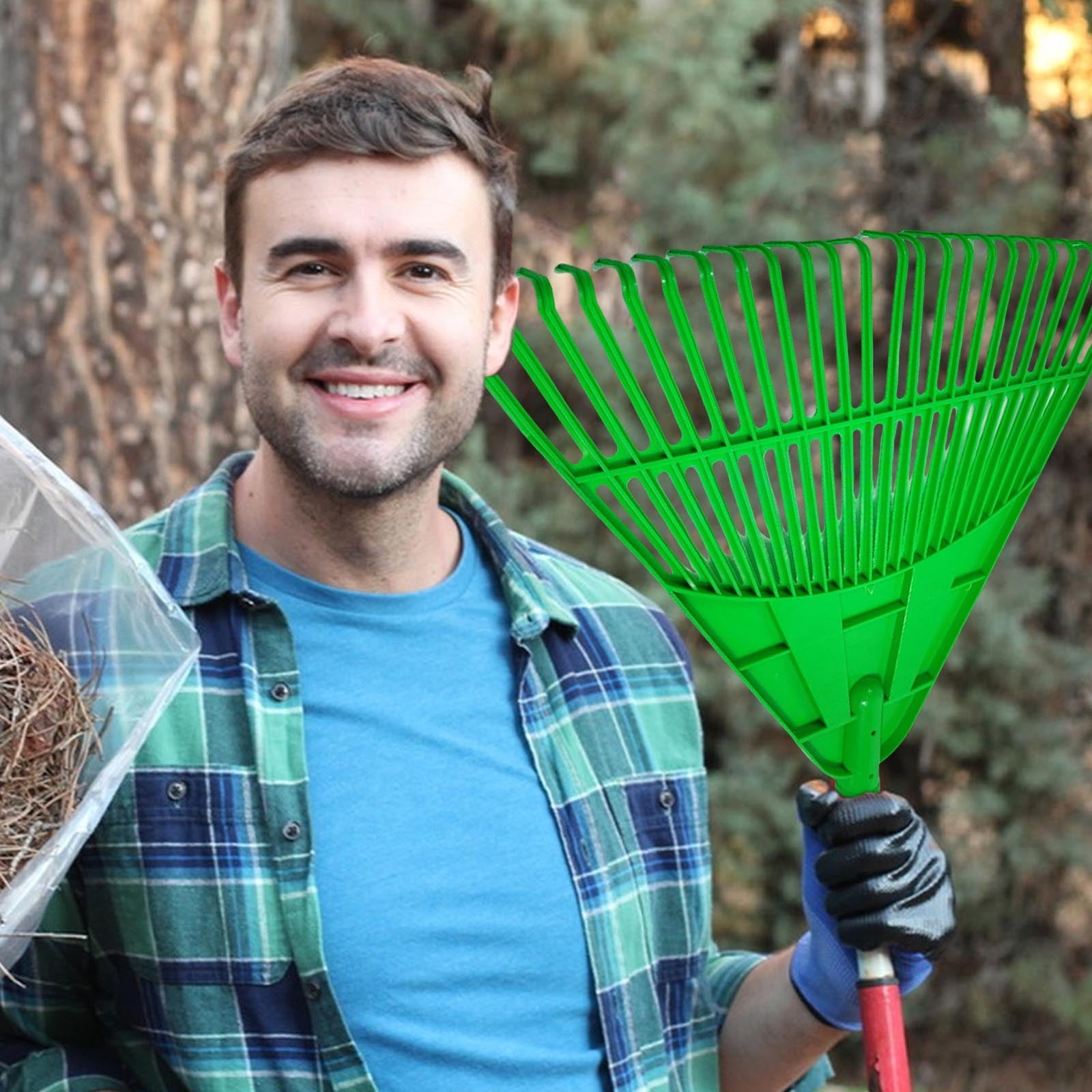 KCGYNP Horticultural 24-Tooth Rake Clearance,22.83x18.89in,Plastic ...