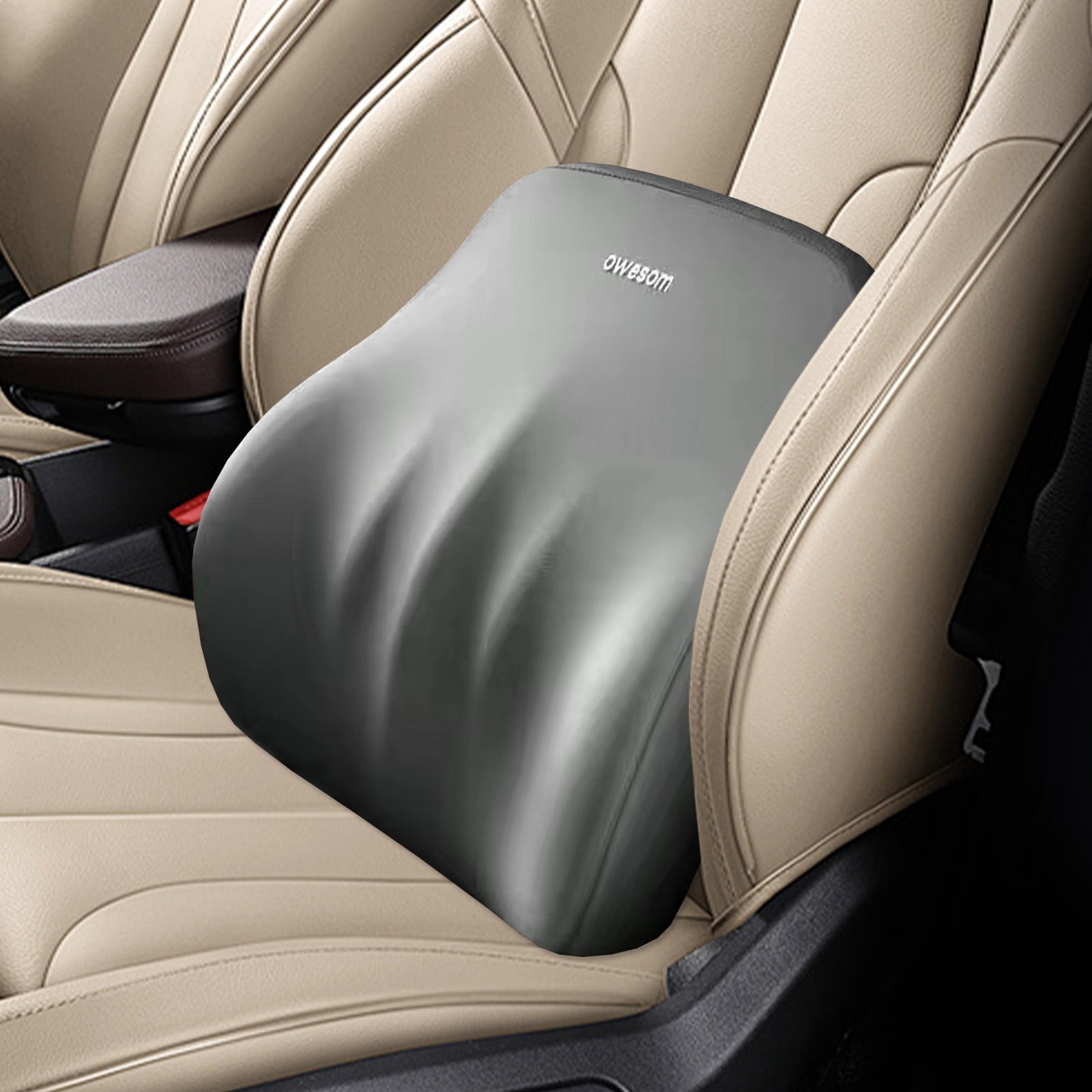 KCGYNP Memory Foam Car Lumbar Support Cushion-Ergonomic Backrest for ...