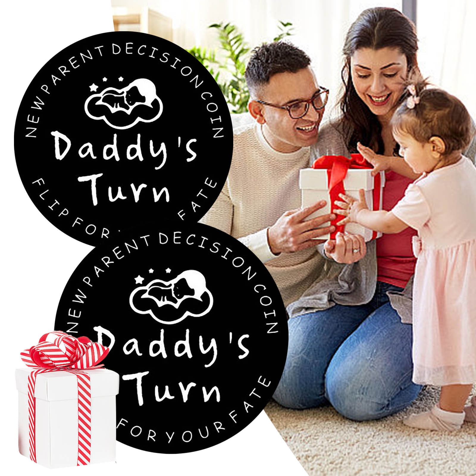 KCGYNP New Baby Parents Decision Coin-Mom and Father Decision Maker ...