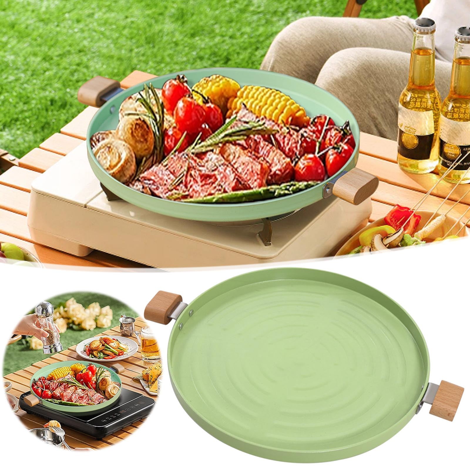 KCGYNP Non Stick Frying Pan Aluminum Alloy 14 Inch,Ceramic Coated ...