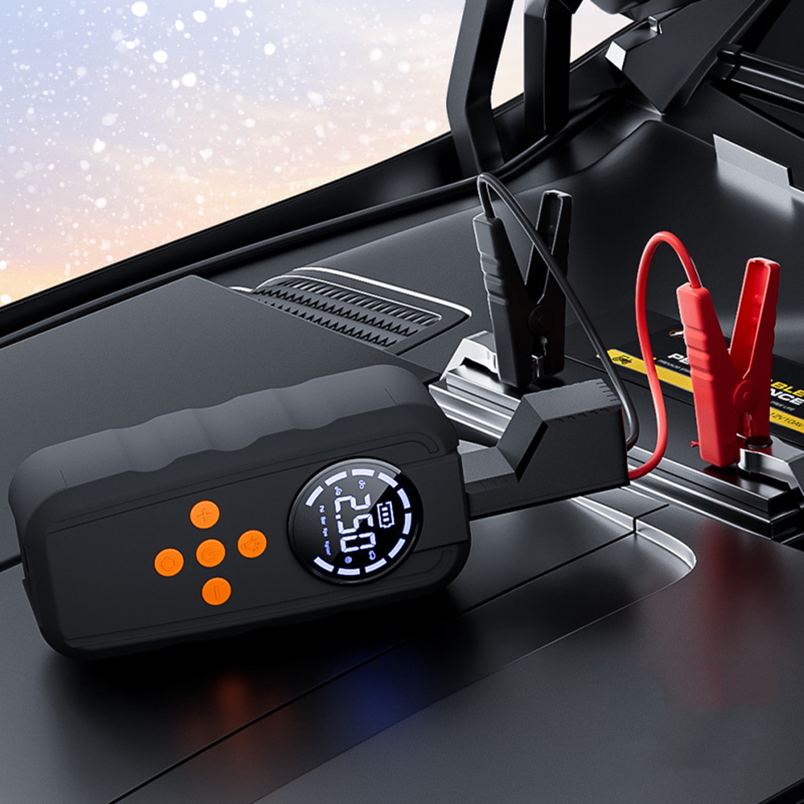 KCGYNP Portable Car Jump Starter & Inflator Pump,7.6x3.35x2.44in,6000A ...