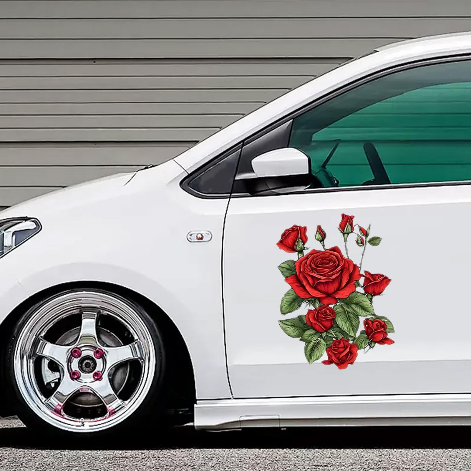 KCGYNP Red Rose Car Stickers Waterproof,Automotive Vinyl Decals,7.87x7 ...