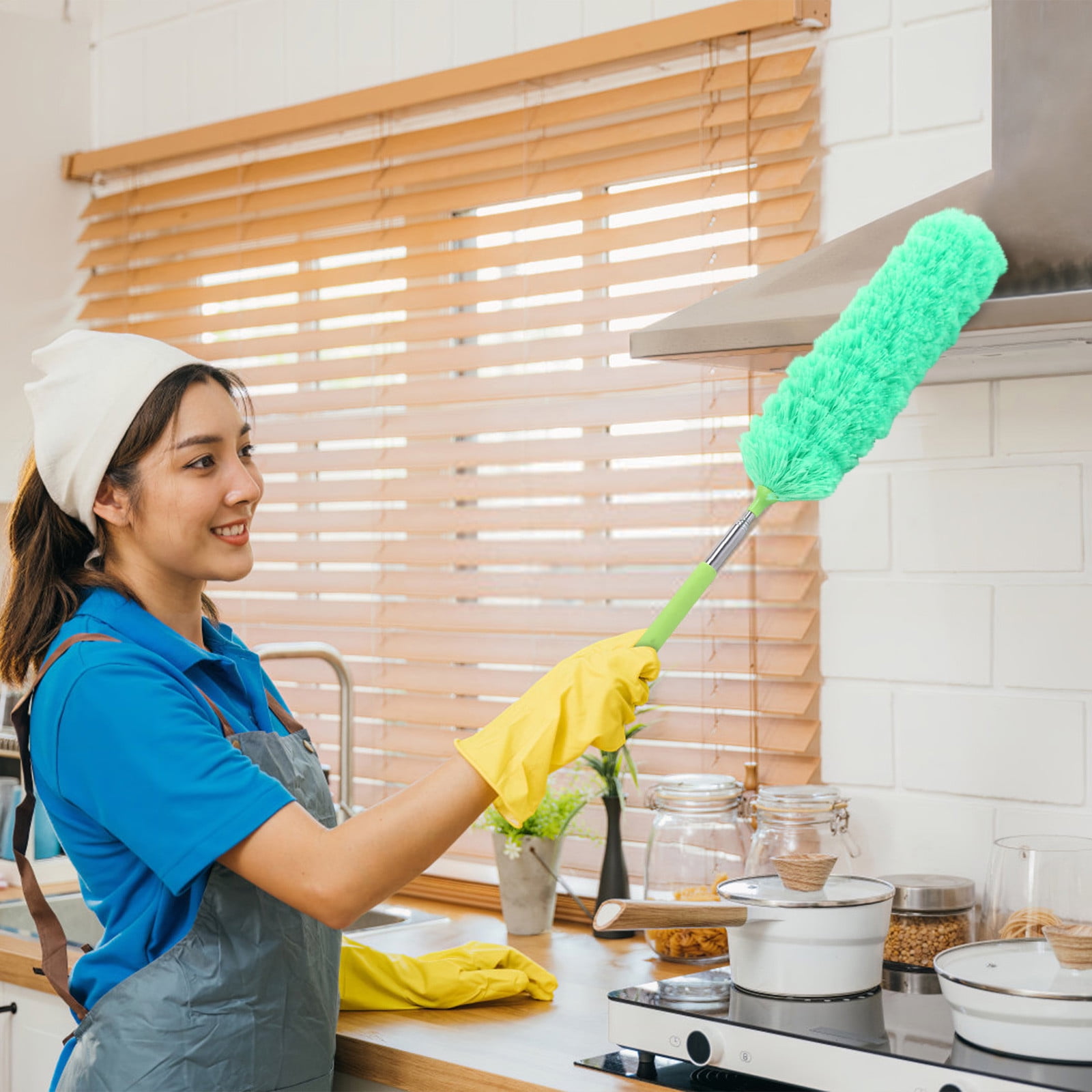 KCGYNP Stainless Steel Telescopic Duster Electrostatic Fiber Ceiling ...