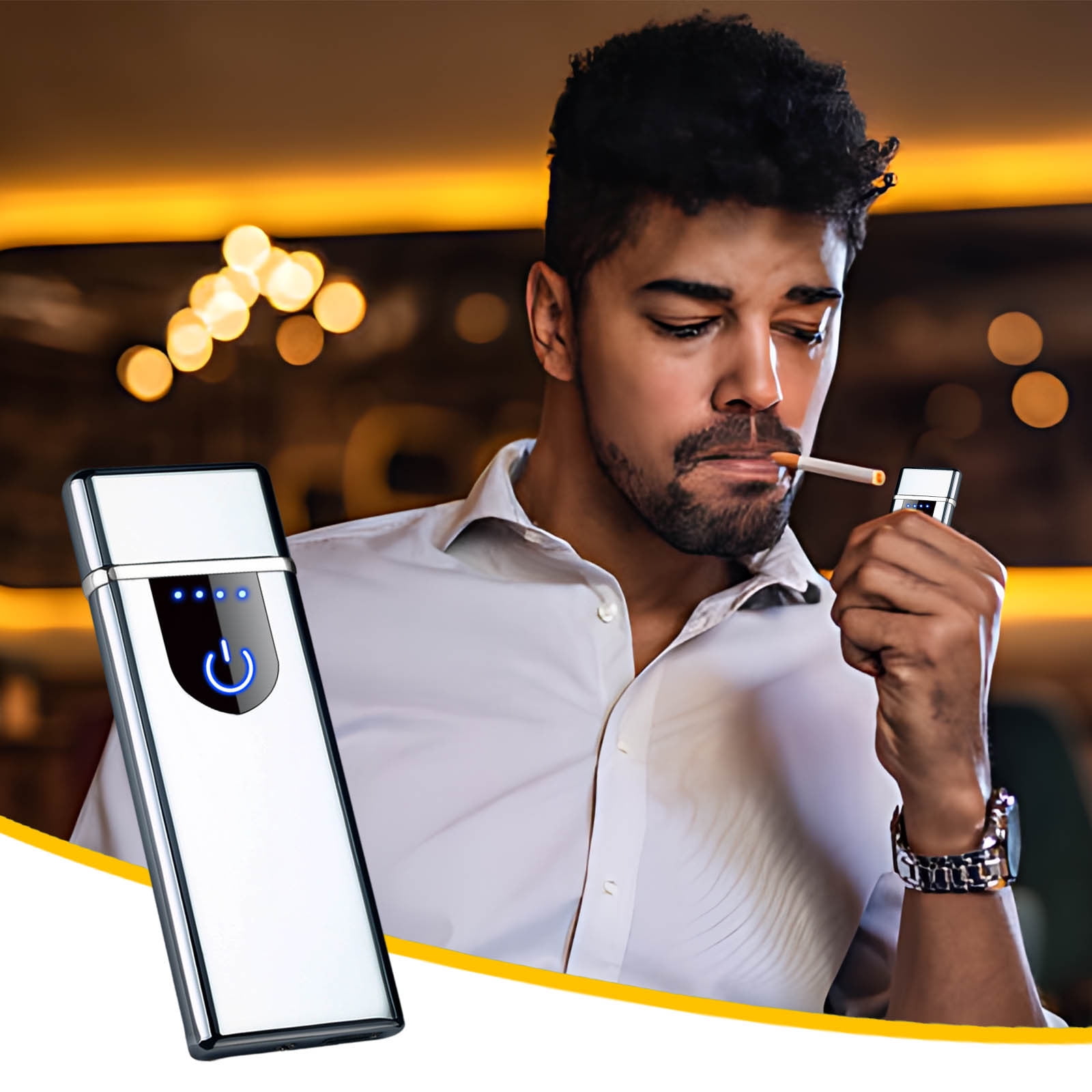 KCGYNP USB Charging Rechargeable Flameless Lighter Screen Induction ...