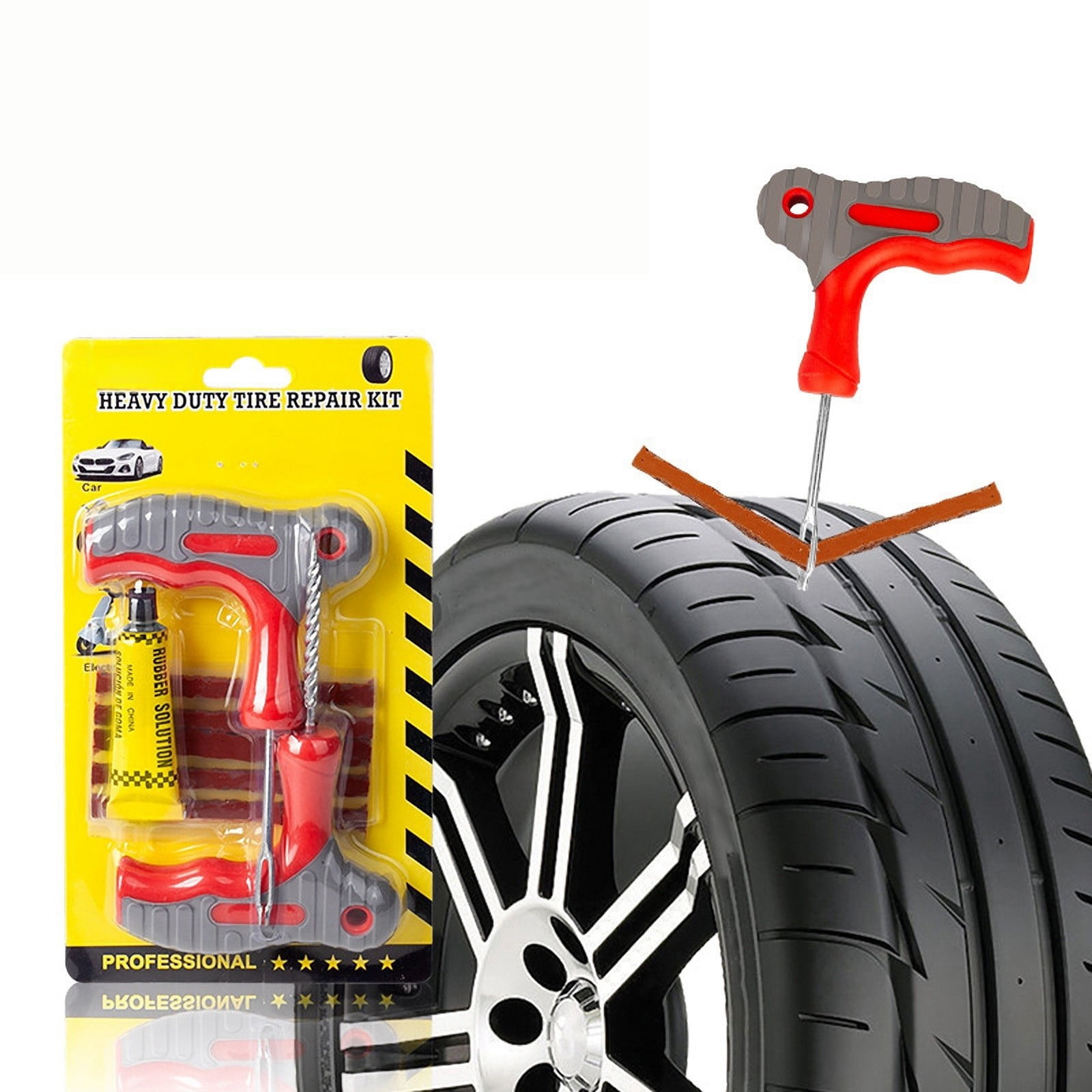 KCGYNP 4-Piece Stainless Steel Tire Repair Kit – Heavy-Duty Vacuum Tire ...