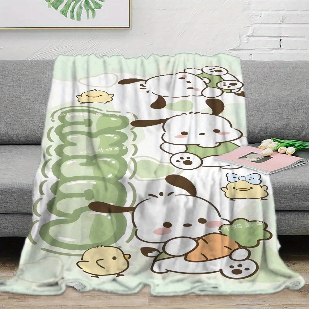KCKTHDN Pochacco Plush Flannel Throw Blanket Soft,Cozy & Versatile For ...