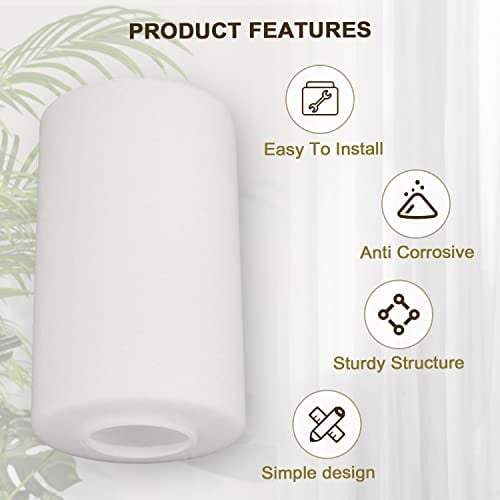 KCO Lighting Cylinder Glass Lamp Shade Replacement Frosted White ...