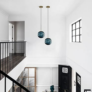 Uolfin Modern Globe Pendant Hanging Light 1-Light Brass Gold Island ...