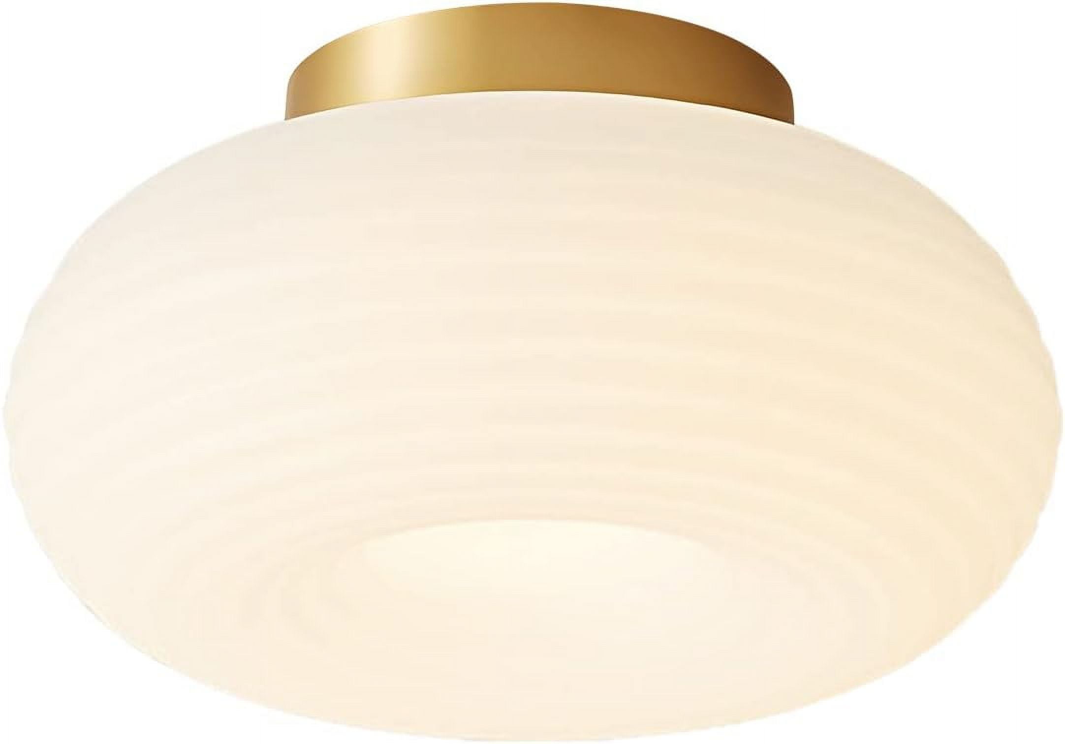 KCO Lighting Modern LED Round Flush Mount Ceiling Light Brushed Brass ...