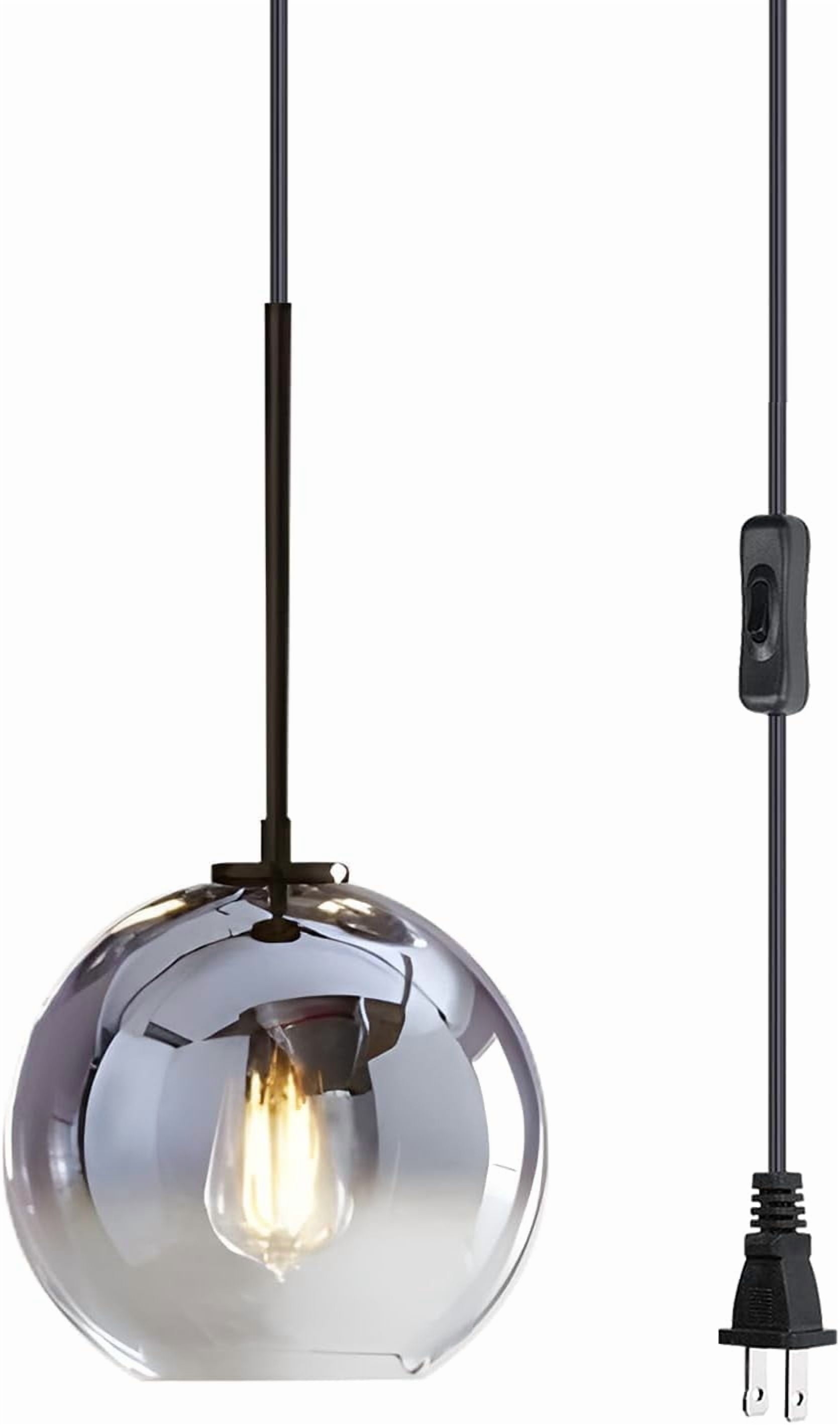 KCO Lighting Plug in Pendant Light Glass Globe Pendant Lights Kitchen ...