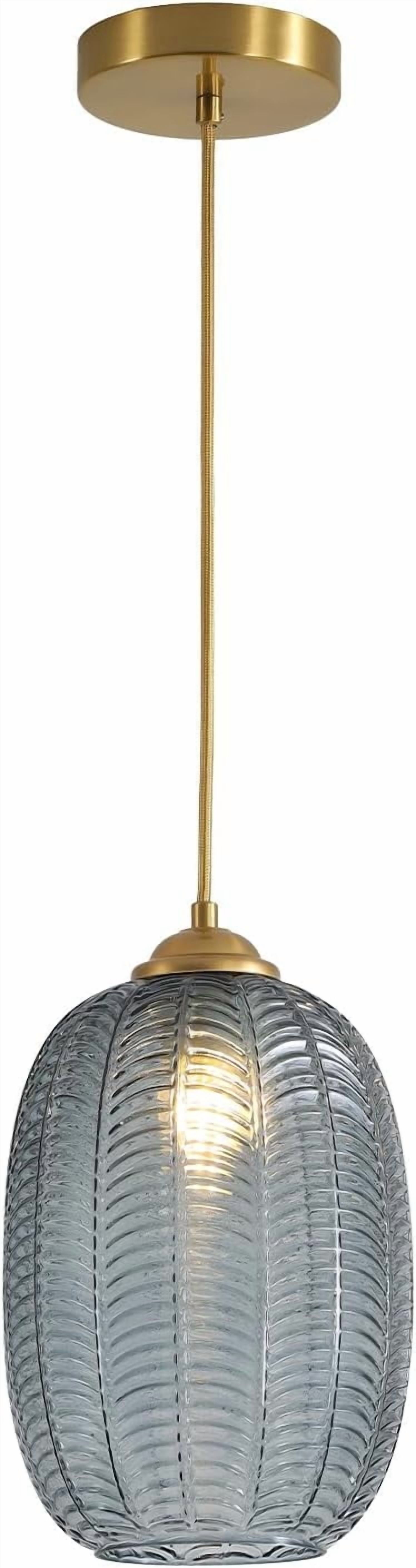 KCO Lighting Smoke Glass Globe Pendant Light Nordic Blown Glass Hanging ...