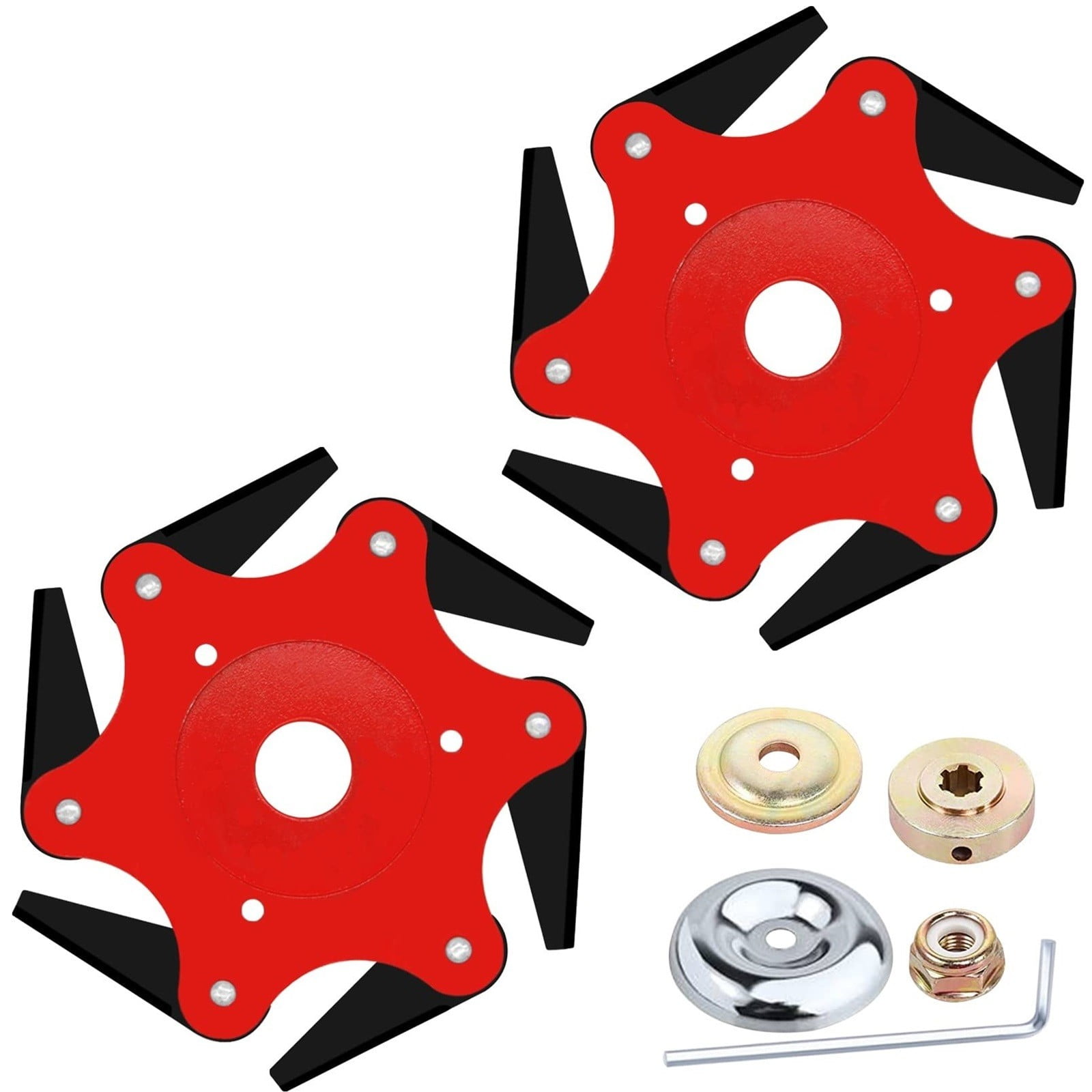 KCRQLQW 2PCS 6 Steel Trimmer Head Reversible Eater Metal 65 Brush ...