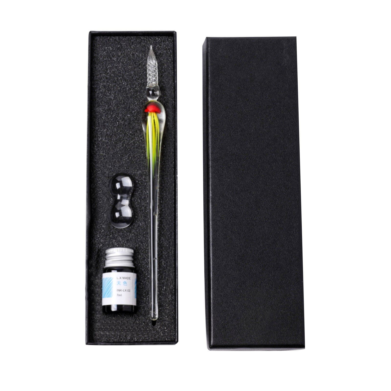 KCRQLQW Calligraphy Glass Dip Pens Glass Dip Pens Colored Ink & Pen ...