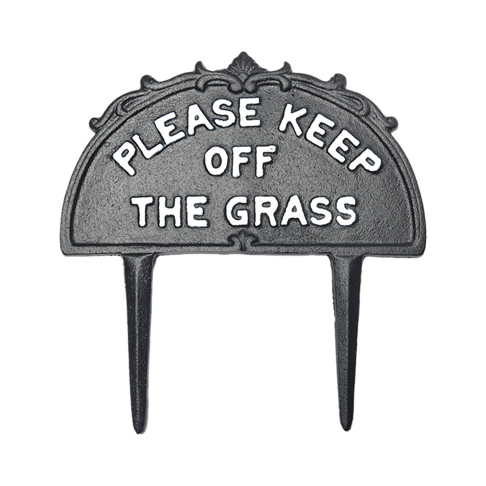 KCRQLQW Decoration Courtyard- Ground Garden Home Sign Grass-warning ...