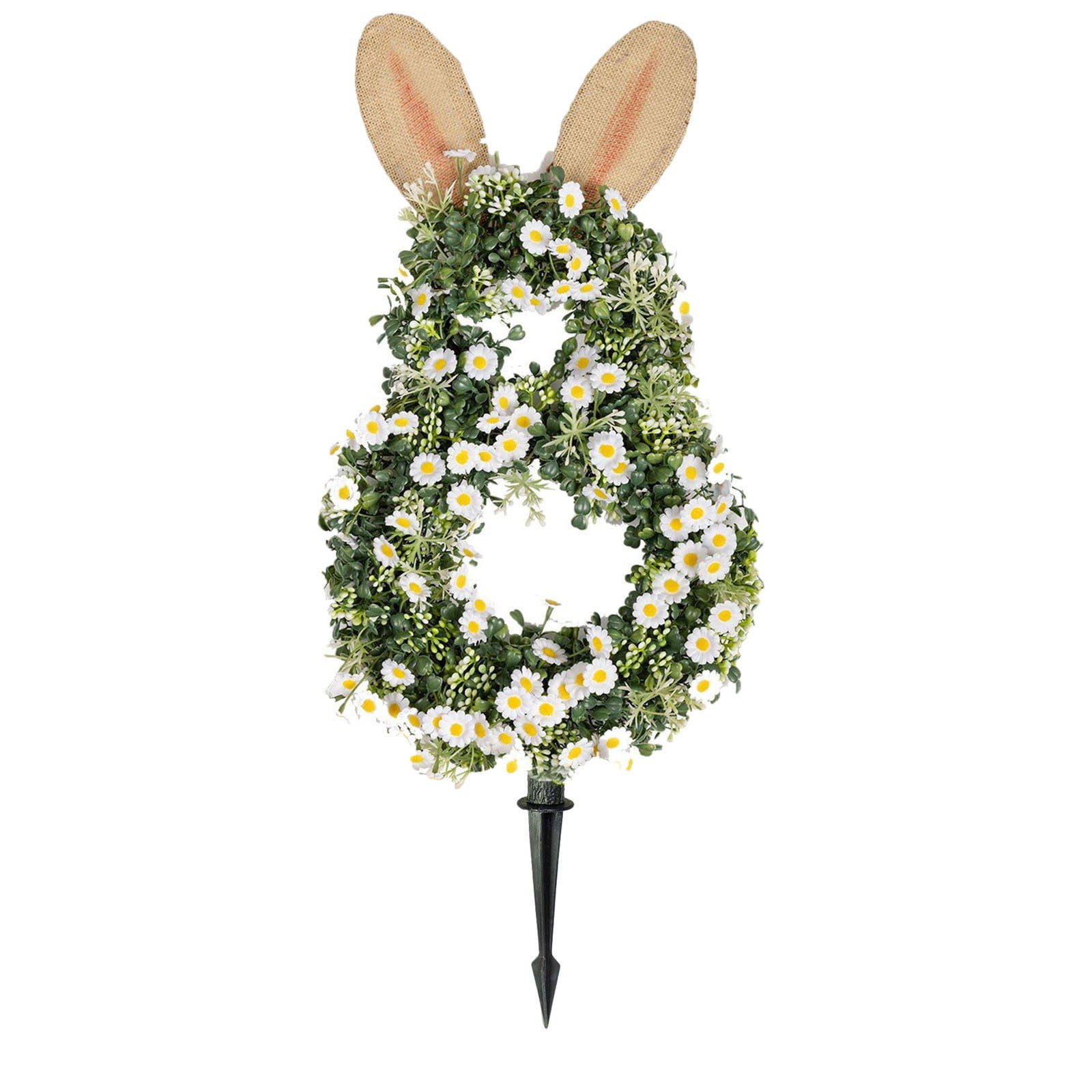 KCRQLQW Easter Bunny Wreath Artificial Bunny Shaped Wreath (with ...