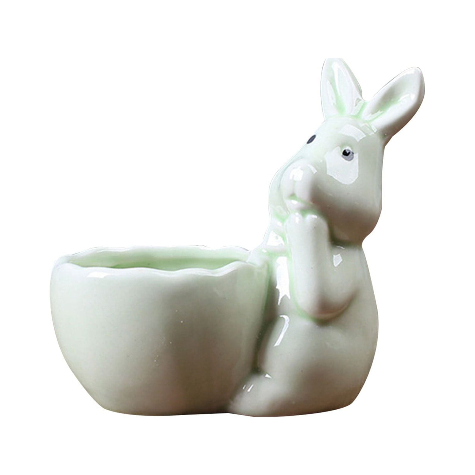 KCRQLQW Easter Rabbit Mini Ceramic Succulent Plant Pots Thumb Flower ...