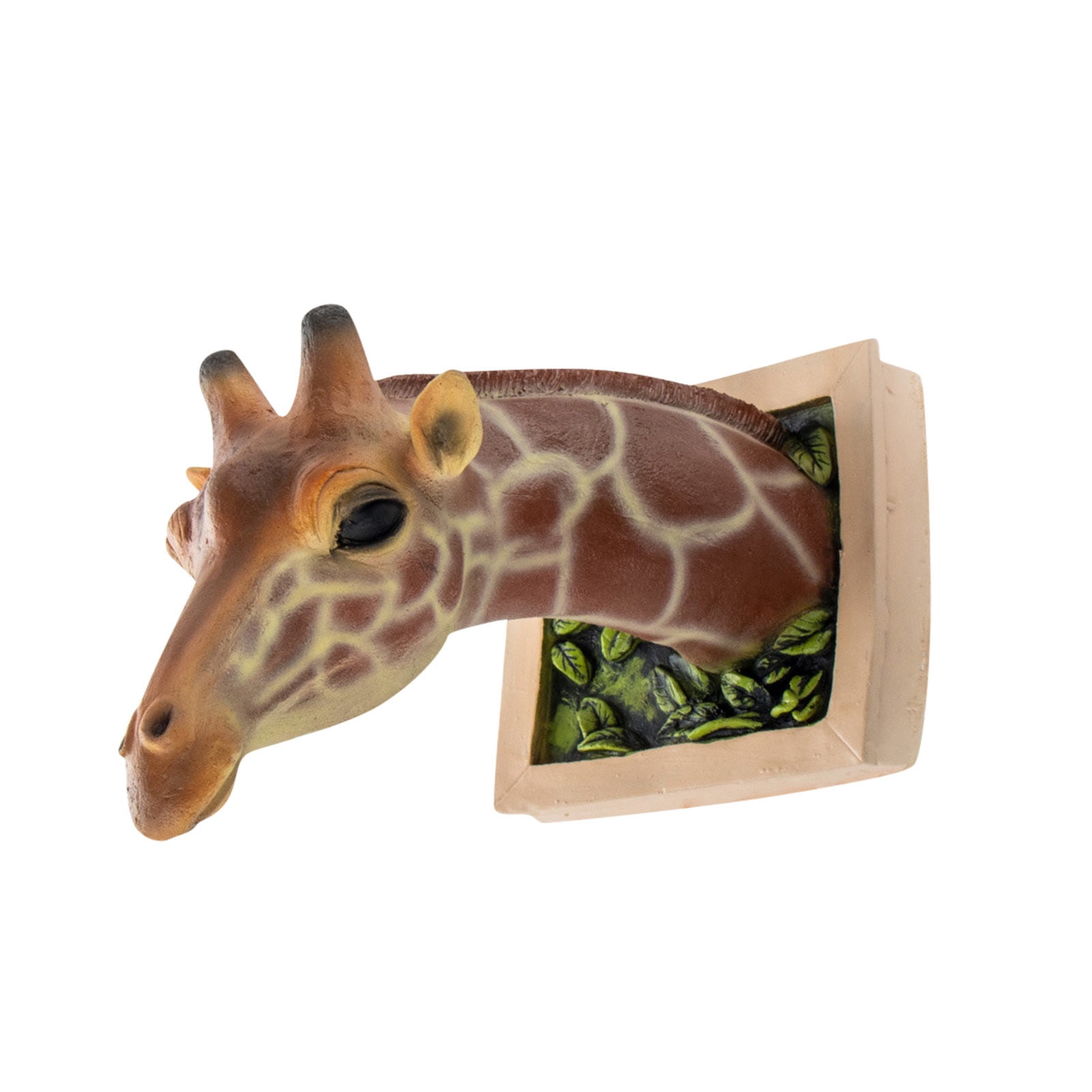 KCRQLQW Giraffe Head Wall Hanging 3D Wall Mounted Giraffe Sculpture ...