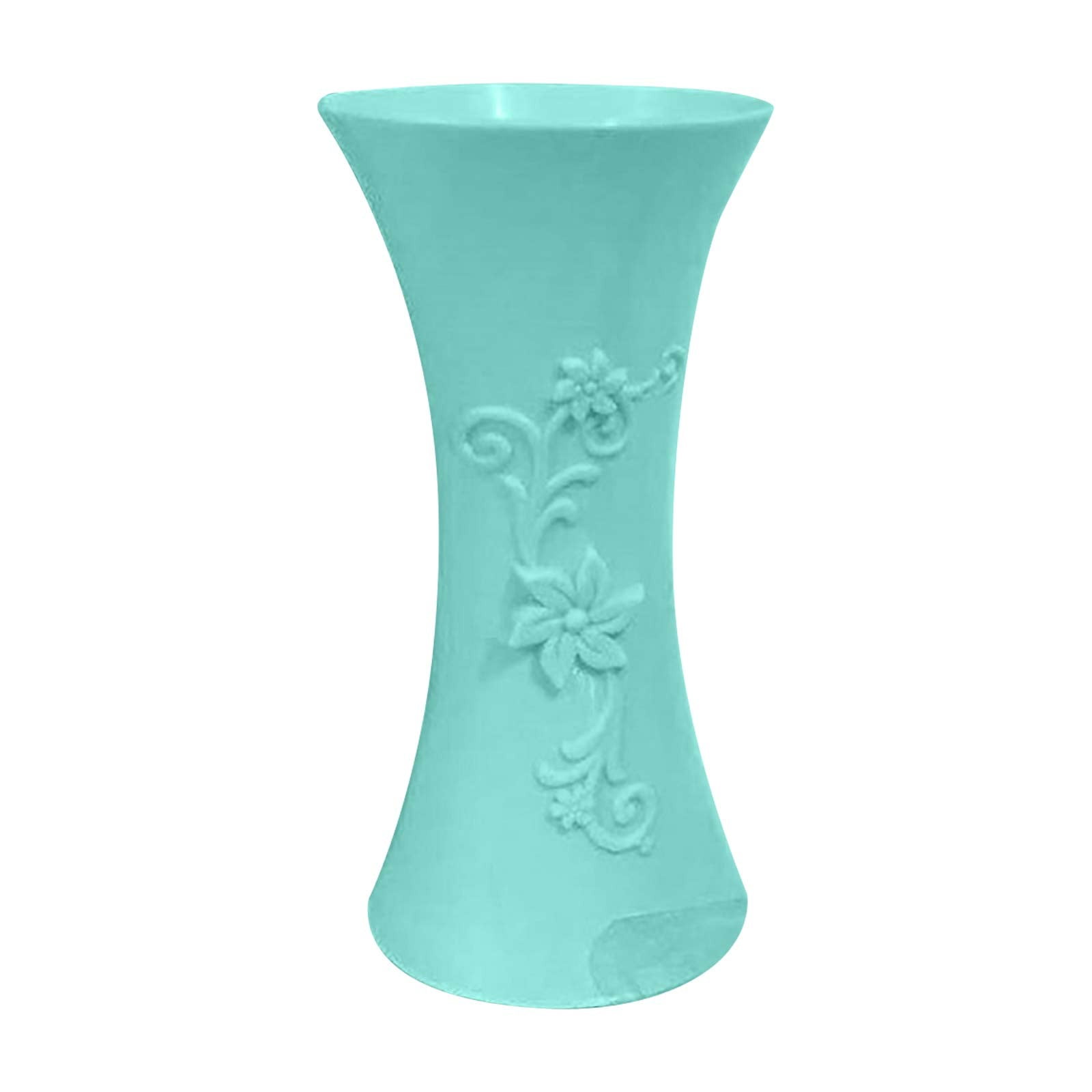 KCRQLQW Plastic Embossment Vase Flower Arrangement Pot Container Home ...