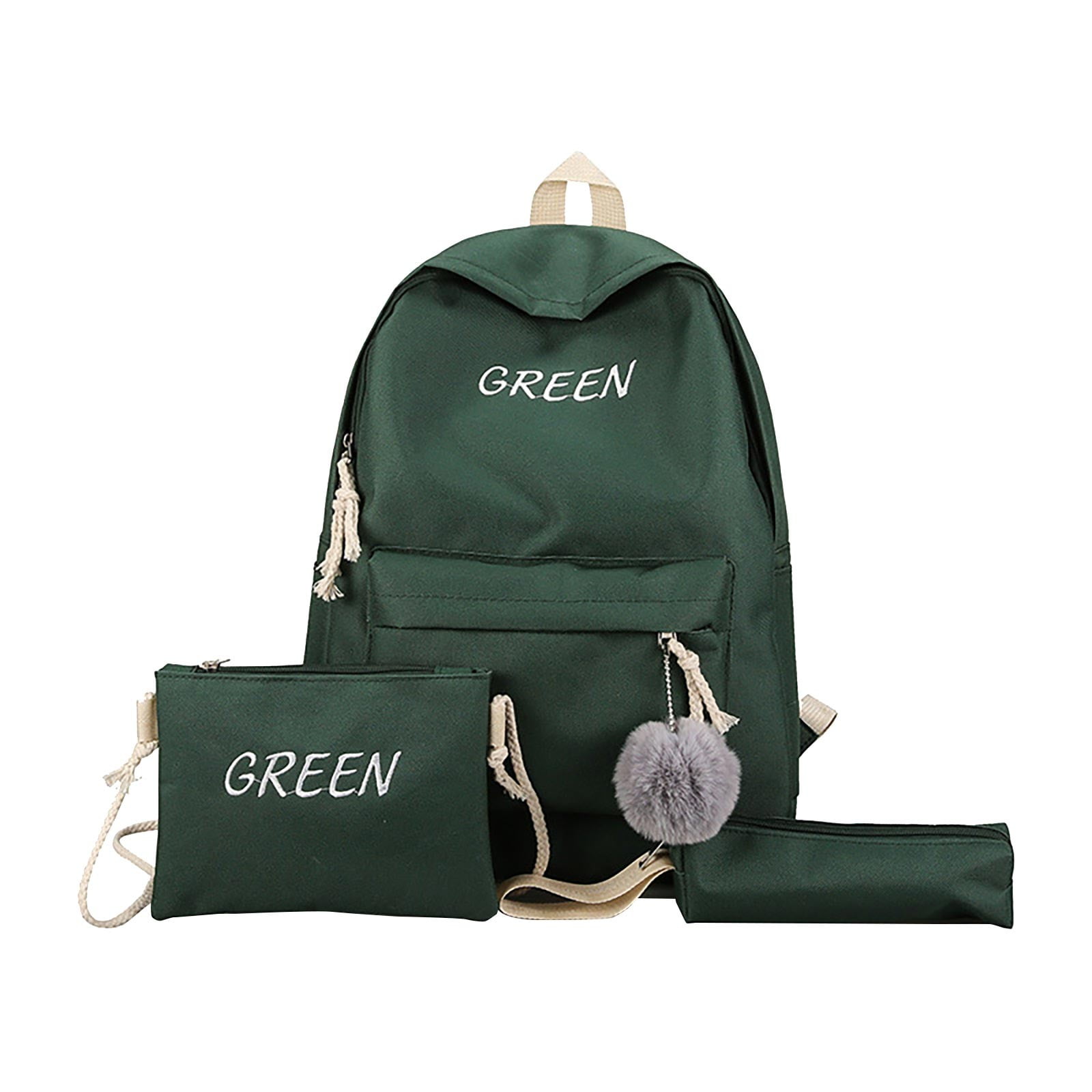 KCRQLQW Three Piece Backpack Set New Korean Fashionable Backpack Large ...