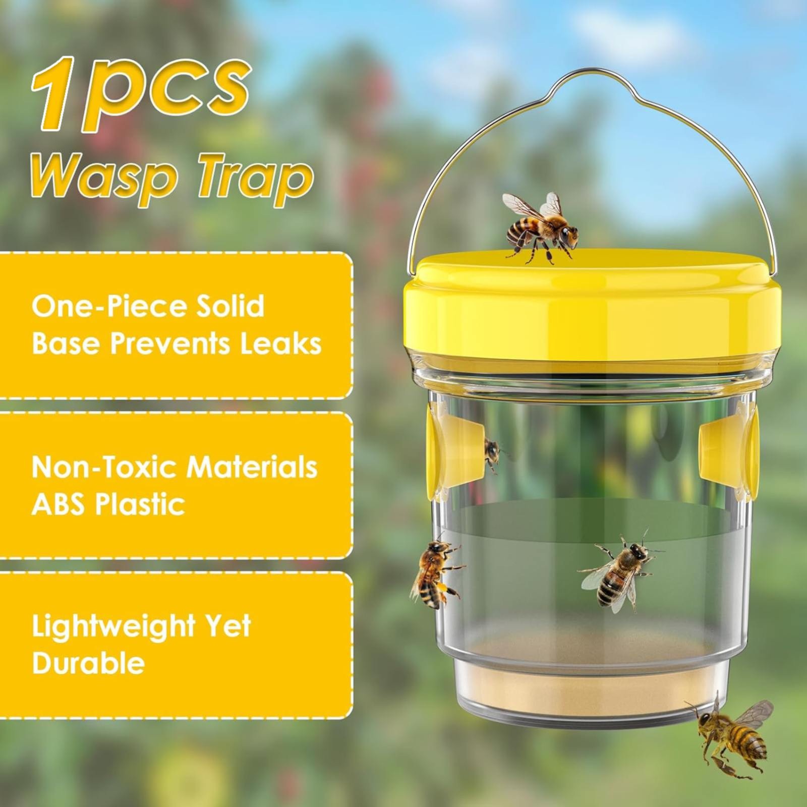 KCRQLQW Trap Yellow Large Trap Catcher With Hanging PP Plastic Coat ...