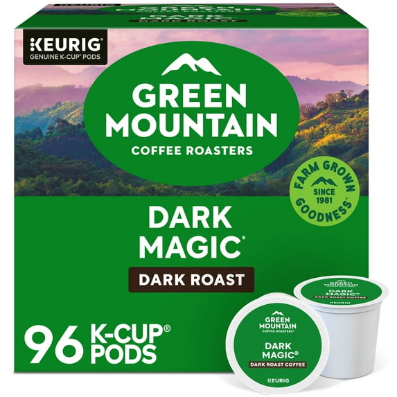 (4 pack) Green Mountain Coffee Roasters, Dark Magic Dark Roast K-Cup ...