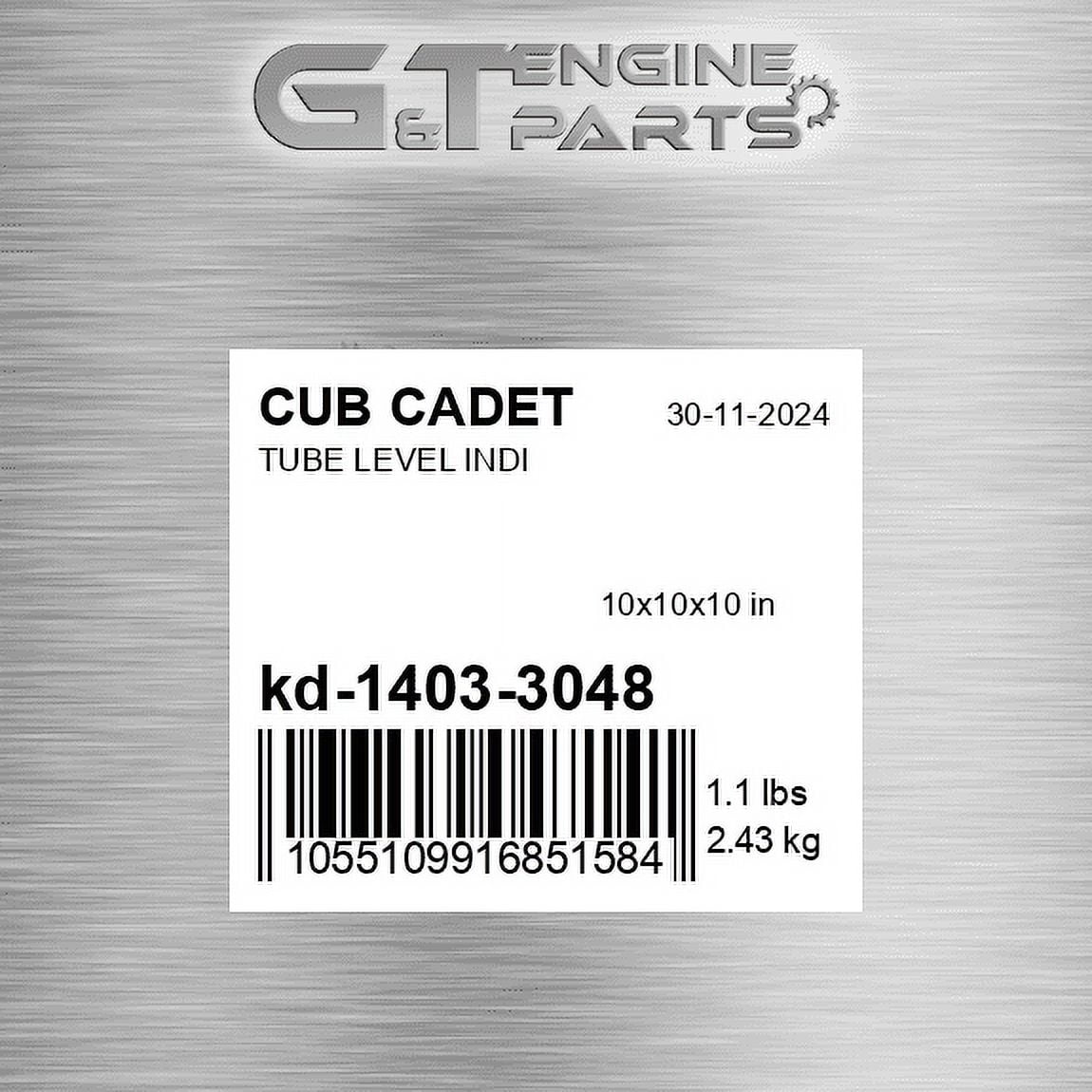 KD-1403-3048 TUBE LEVEL INDI fits CUB CADET (New OEM) - Walmart.com
