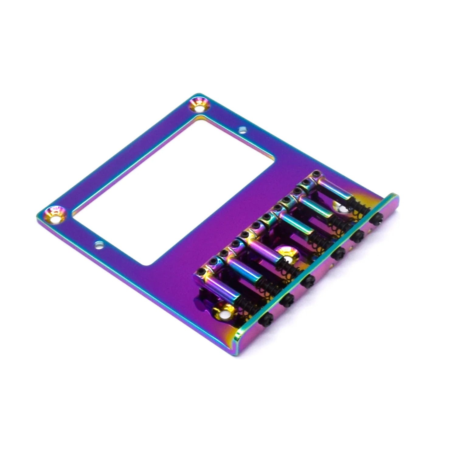 KD By AxLabs Tele®-style Bridge With Humbucker Mount - String-Through Top Or Body - Burnt Chrome ...