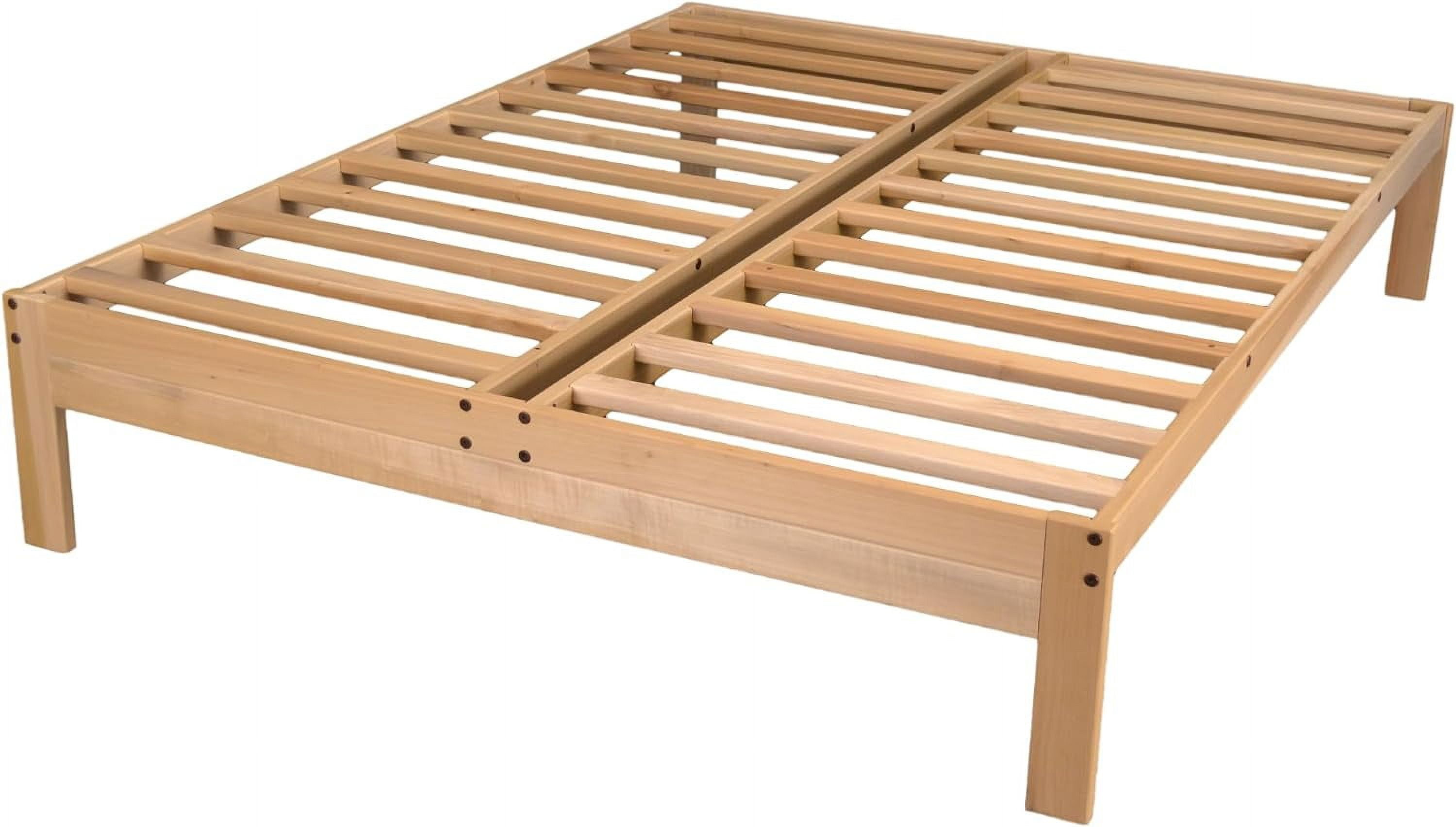 KD Frames Nomad Platform Bed - Queen Bed Frame - Unfinished Wood Bed ...