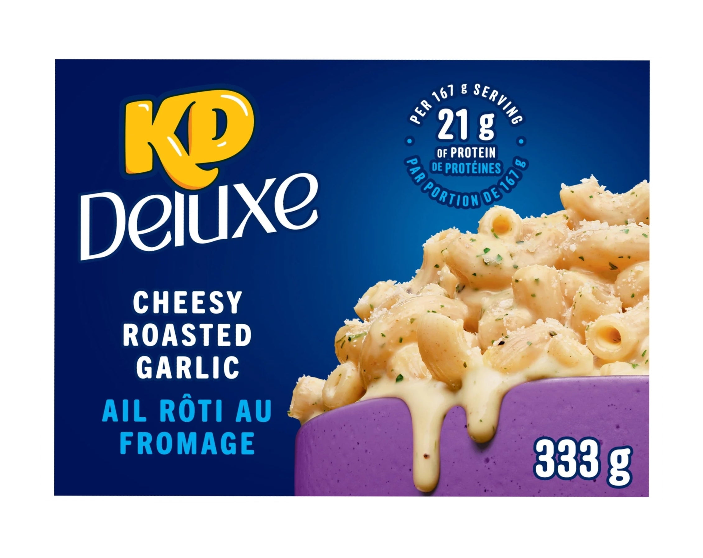 KD Kraft Dinner Deluxe CHEESY ROASTED GARLIC Mac & Cheese, 333g/11.7 oz ...