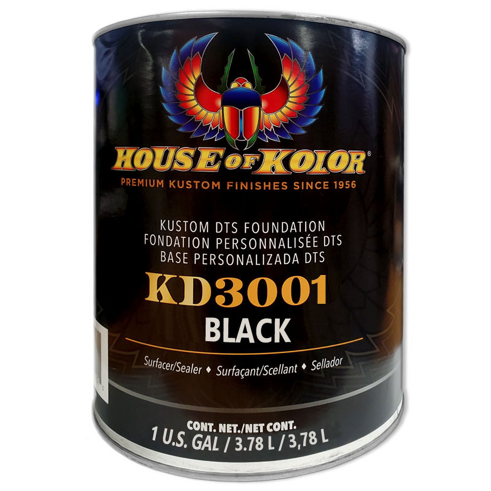 KD3001 Black Kustom DTS Primer Surfacer and Sealer - House of Kolor - Walmart.com