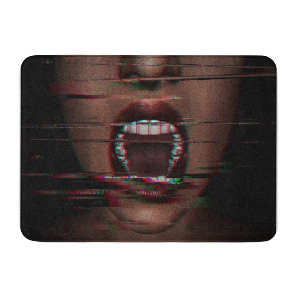 KDAGR 3D of Woman Screaming in The Dark Glitch Effect Horror Movie ...