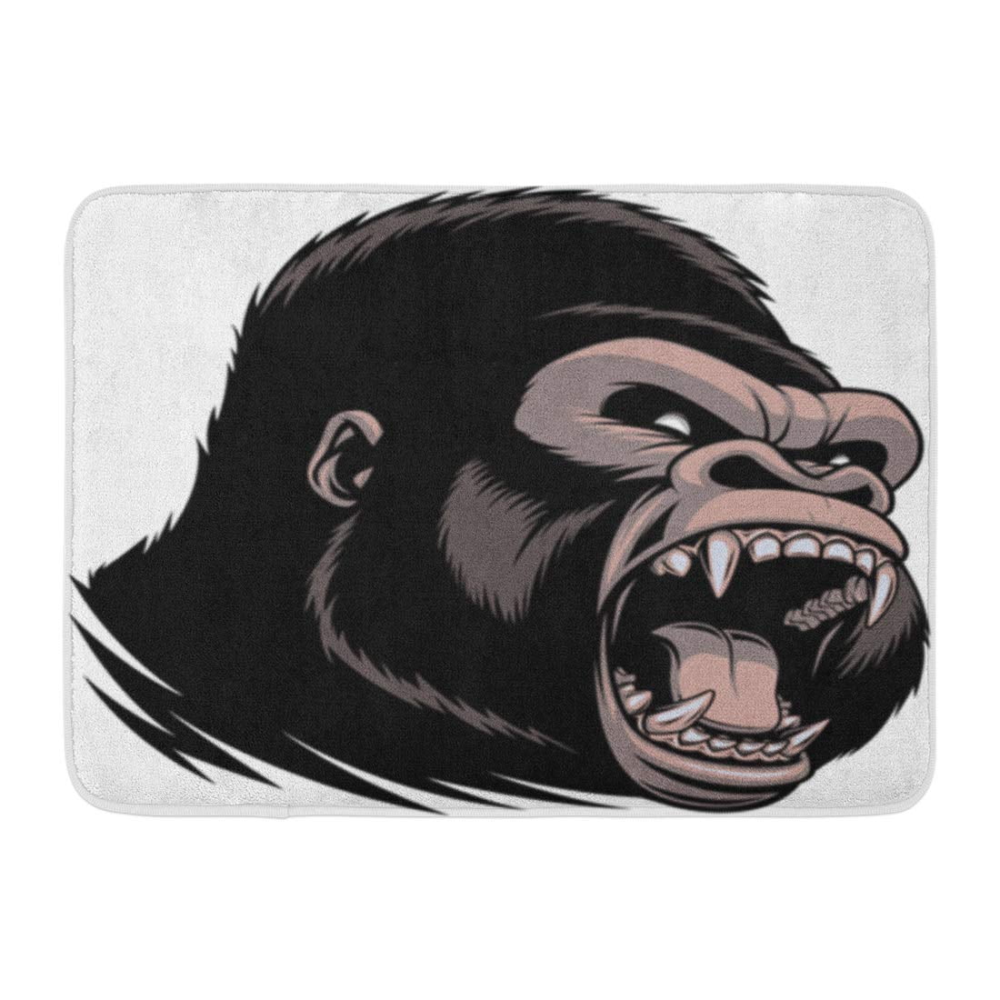 KDAGR Angry of Head Wild Ferocious Gorilla Screaming Showing Fangs Ape ...