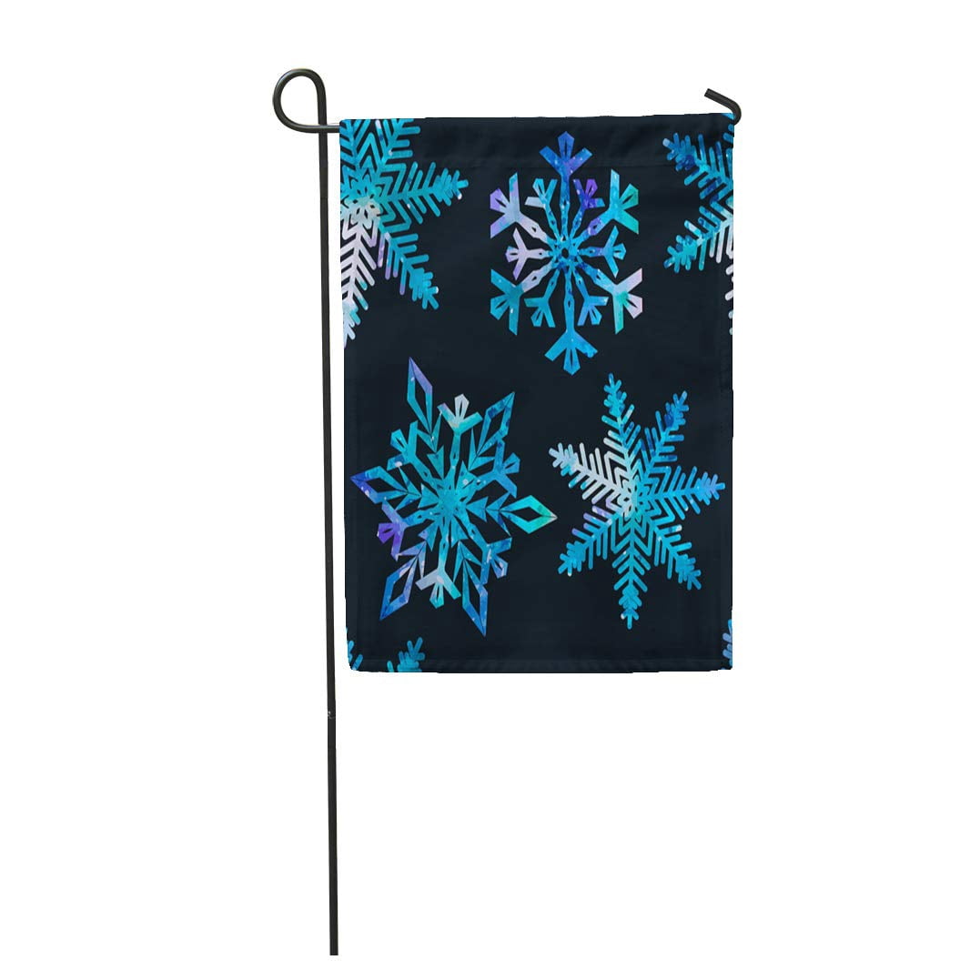 KDAGR Blue Abstract Snowflake Watercolor Celebration Christmas Drawn ...