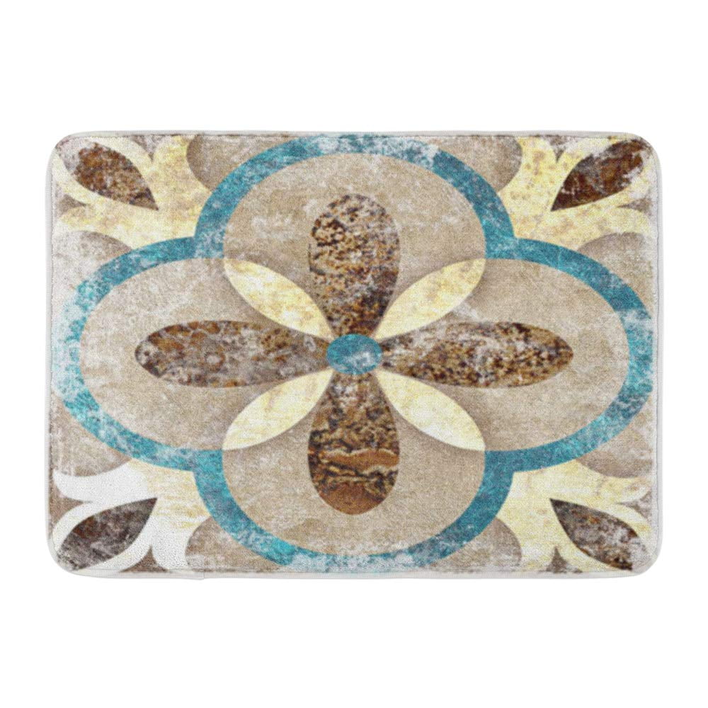 KDAGR Blue Abstract Vintage Italian Moroccan Pattern Colorful Antique ...