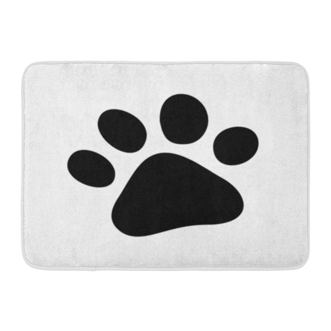 KDAGR Blue Dog Paw Black on White Colorful Bear Footprint Puppy Shape ...