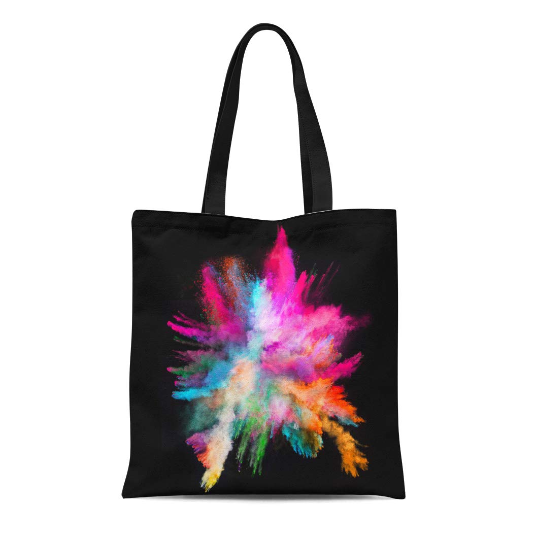 KDAGR Canvas Bag Resuable Tote Grocery Shopping Bags Blue Color ...