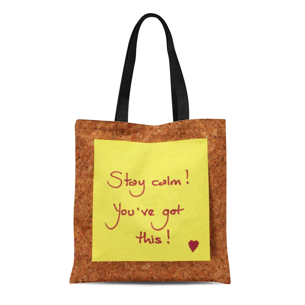 KDAGR Canvas Bag Resuable Tote Grocery Shopping Bags Brown Yellow ...