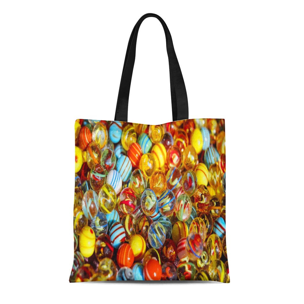 KDAGR Canvas Tote Bag Blue Family Marbles Boy Girl Monogram Name ...