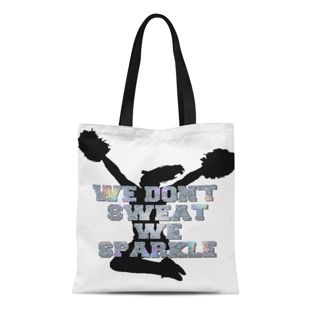 KDAGR Canvas Tote Bag Cheer Cheerleaders We Sparkle Cheerleading Girls ...