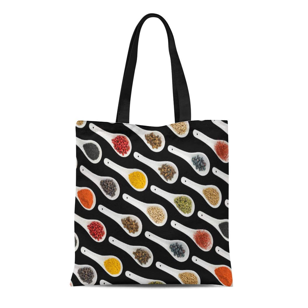 KDAGR Canvas Tote Bag Cook Spice Spoons Modern Chef Black Sink Idea ...