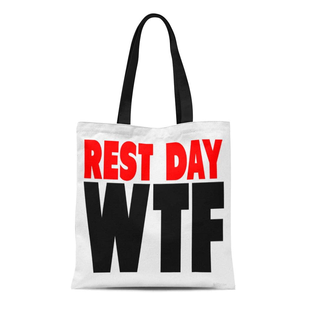 KDAGR Canvas Tote Bag Fitness Rest Day Wtf Bodybuilding Sport ...