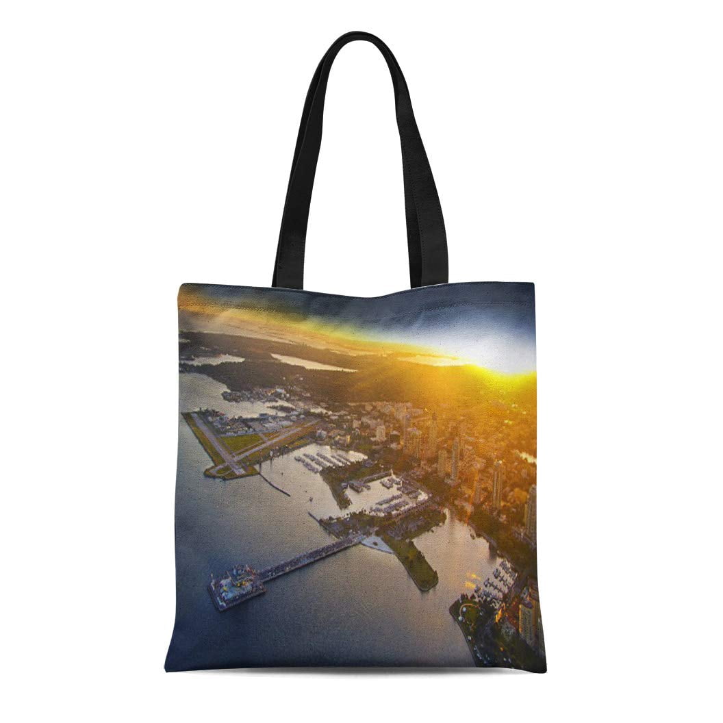 KDAGR Canvas Tote Bag Petersburg St Pete Skyline Florida Saint Pier ...
