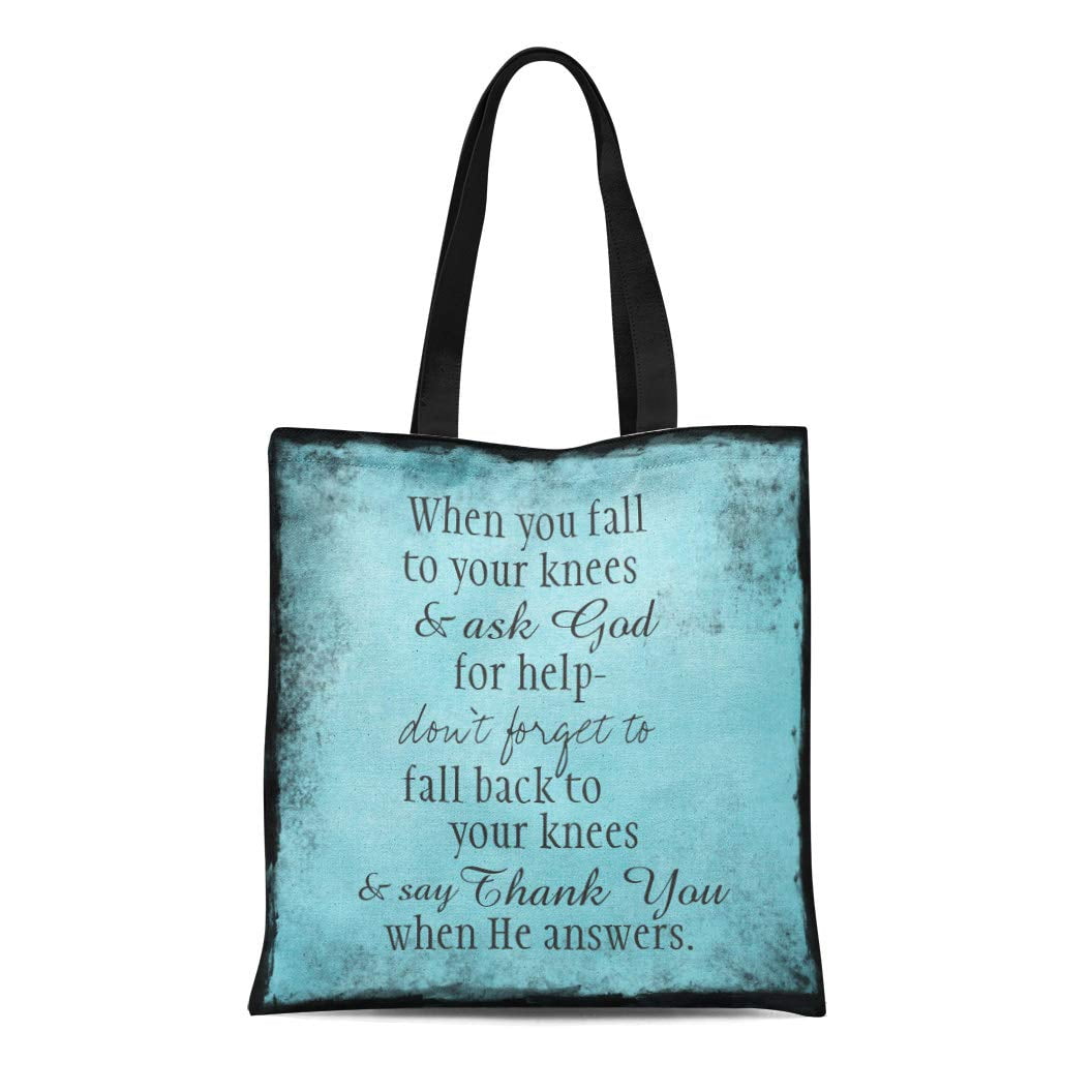 KDAGR Canvas Tote Bag Prayer Inspirational Message Messages Saying ...
