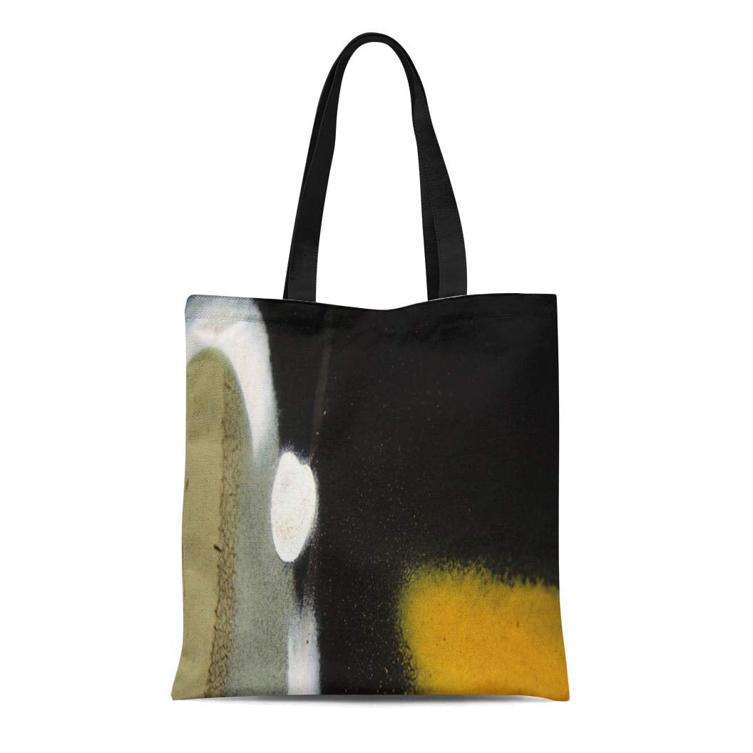 KDAGR Canvas Tote Bag Yellow Abstract Original Macroffiti Graffiti Dot ...