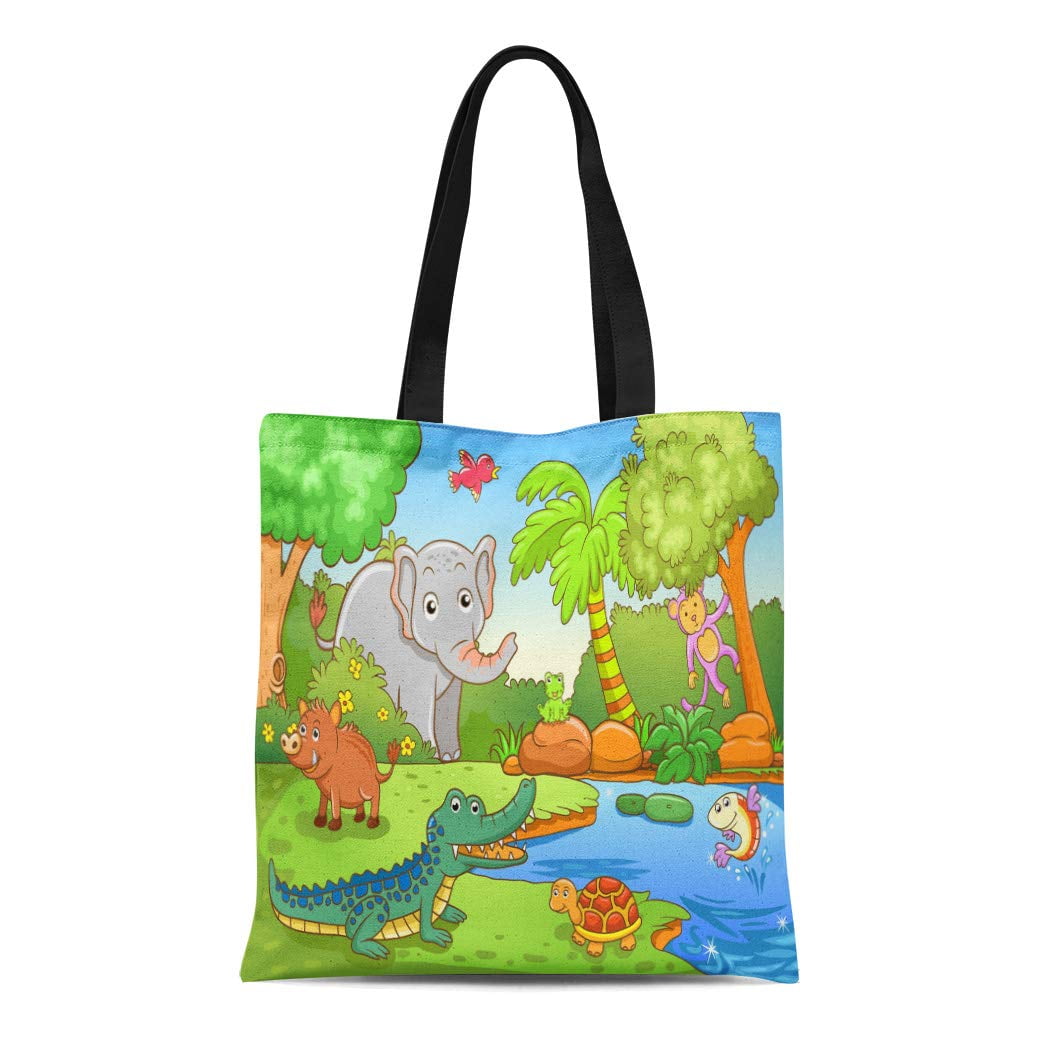 KDAGR Canvas Tote Bag in Forest File Simple Gradients No Effects Mesh ...