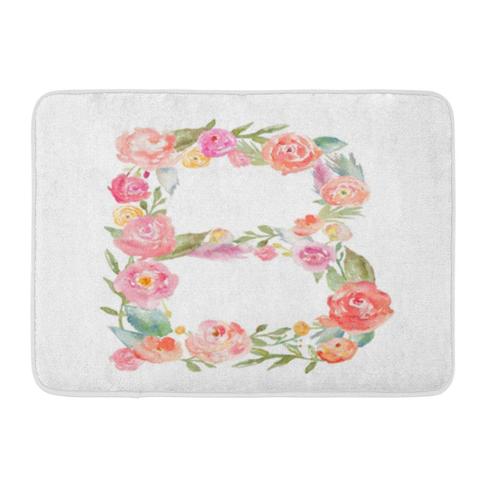KDAGR Colorful Made Watercolor Floral Monogram Letter B Alphabet ...